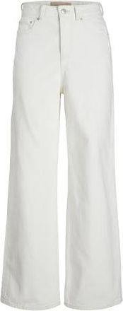 Jack & Jones Jxtokyo Wide Hw Nr6012 Noos Jeans, Blanc/Denim, 30W x 32L Femme