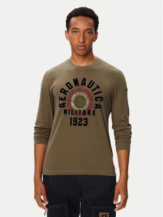 Aeronautica Aeronautica Militare Longsleeve 262TS2570UJ00641 Khakifarben Regular Fit