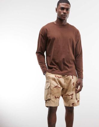 Alpha Industries Alpha - Utility-Shorts aus Netzstoff mit Military-Muster-Neutral