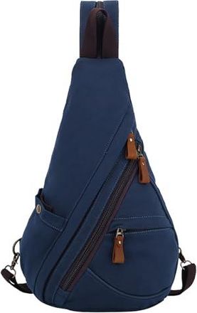 Generic Sac &agrave; dos en toile pour femme, sac &agrave; bandouli&egrave;re pour homme, petit sac &agrave; dos de chasse, sac &agrave; dos, bleu, taille unique