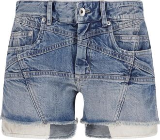 Rick Owens Denim Shorts Lana Cutoff