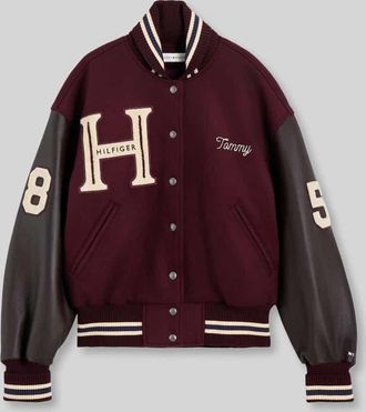Tommy Hilfiger Relaxed Fit Lederjacke aus Woll-Mix
