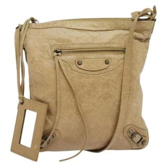 Balenciaga Pre-owned Cuir sacs-balenciaga - Femme - Pre-owned - Beige - Taille: ONE Size