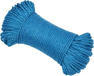 tidyard Arbeitsseil, Polypropylenseil, Bootsseil, Festmacher, Faserseile, Flechtleine, Seile, Blau 6 mm 50 m Polypropylen