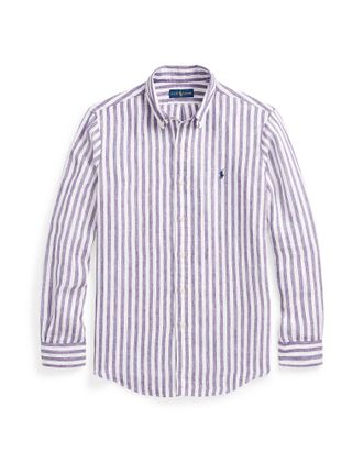 Ralph Lauren CUSTOM FIT STRIPED LINEN SHIRT