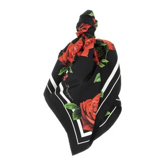 Dolce & Gabbana Carr&eacute; en soie imprim&eacute; rose - Femme - Accessoires - Multicolore - Taille: ONE Size