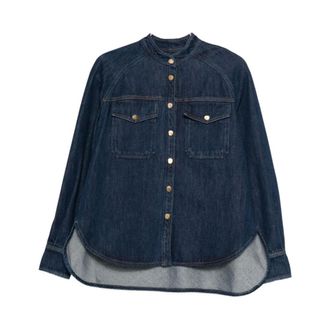 Forte_Forte Femme, Blouses et Chemises, Bleu, Taille: 40 FR Chemise en denim
