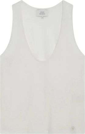 Loulou Studio Femme, Tops, Blanc, Taille: 36 FR Albia Jersey Tank Top