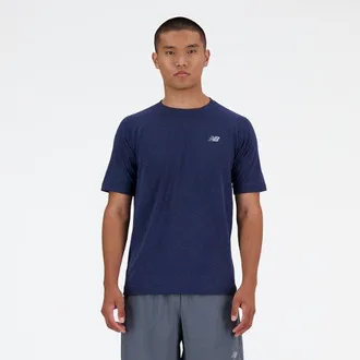 New Balance Homme Knit T-Shirt en Bleu, Poly Knit, Taille 2XL