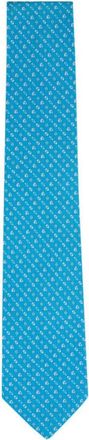 Ferragamo patterned tie - Blau
