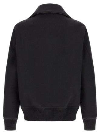 Rick Owens Mens Black Virgin Wool Bomber Clothing