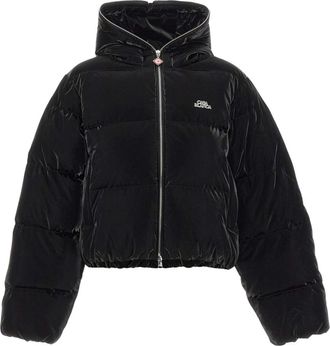 Casablanca Doudoune courte en nylon laqu&eacute; - Femme - Vestes - Noir - Taille: 40 FR