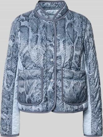 Marc Cain Regular Fit Jacke in Stepp-Optik mit Stehkragen