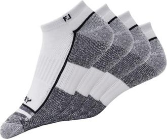 FootJoy Mens ProDry Low Cut 2-Pack Socks, White, Fits-Shoe Size 7-12