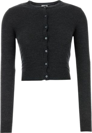 Loewe cardigan &agrave; d&eacute;tails drap&eacute;s - Gris