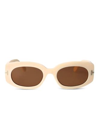 Tom Ford Eyewear Sonnenbrille mit ovalem Gestell - Nude