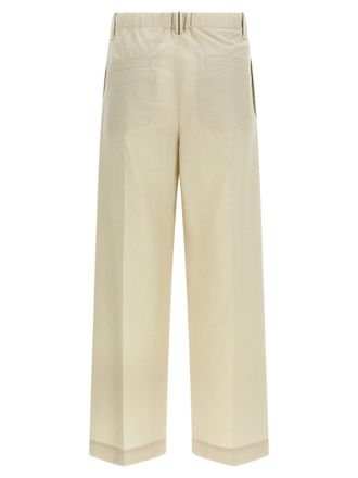 Brunello Cucinelli Womens White Cotton Dress Pants