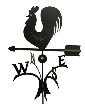 SvenskaV Wetterfahne 57x62,5 cm Motiv Hahn schwarz Stahl Windspiel Kugelgelagert