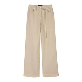 Luisa Cerano Weit geschnittene Jeans mit schmalem Kordelzug - - Jeans - Damen - Beige - S