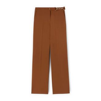 Motivi Palazzo-Hose mit weitem Bein und Metallg&uuml;rtelschlaufe - - Trousers - Damen - Braun - XL