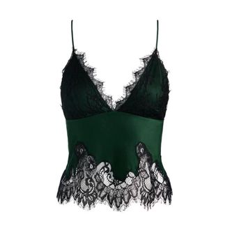 Alice & Olivia Femme, Tops, Vert, Taille: 38 FR Claudia Lace Slip Top