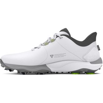 Under Armour Herren Drive Pro Wide Golfschuh, (100) Wei&szlig;/Wei&szlig;/Metallic Gun Metal, 45.5 EU Weit