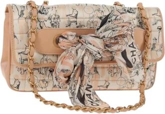 Chanel Sac port&eacute; &eacute;paule vintage en soie Pre-owned - Femme - Pre-owned - Rose - Taille: ONE Size