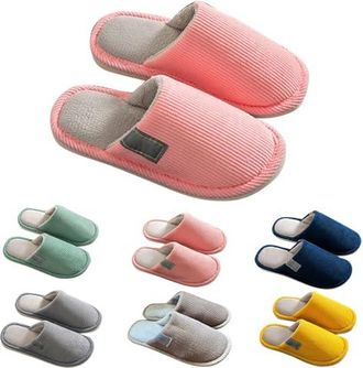 Generic Pantoufles &agrave; enfiler pour homme et femme, chaussures dint&eacute;rieur d&eacute;contract&eacute;es de couleur unie avec doublure en fausse fourrure et mousse &agrave; m&eacute;moire de 