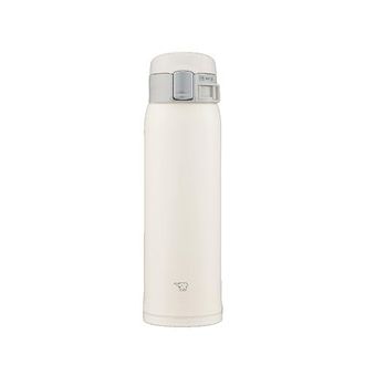 Zojirushi Zojirushi SM-SF48-WM Bouteille deau, tasse en acier inoxydable pour boisson directe [ouverture par une touche], 480 ml, blanc p&acirc;le