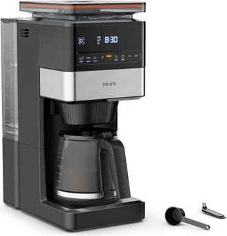 Krups Krups Grind Aroma XL KM842810 Machine &agrave; caf&eacute; filtre, broyeur conique amovible, panneau de commande num&eacute;rique, capacit&eacute; XL (1,5 l), fonction maintien a