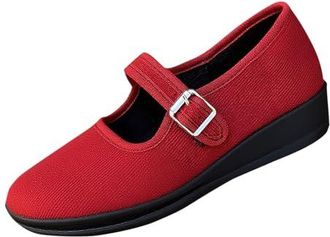 Generic Chaussures Mary Jane respirantes et d&eacute;contract&eacute;es pour femme - Bout rond - &Eacute;l&eacute;gantes - Talon compens&eacute; - L&eacute;g&egrave;res - Classiques et confortables - Pour la