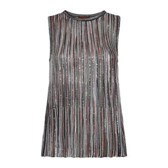Missoni Tanktop mit Streifen und Pailletten - - Tops - Damen - Mehrfarbig - S