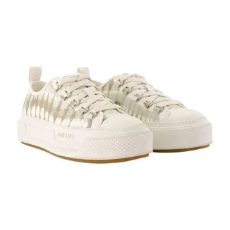 Amiri Womens Tie Dye Court Low Sneakers - Amiri Cotton Ivory Shoes
