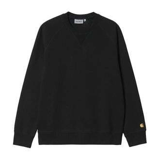Carhartt Work in Progress Schwarz Gold Chase Sweatshirt - - Sweatshirts & Hoodies - Herren - Schwarzk - XL