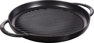 Staub rund 30 cm Grillpfanne, Gusseisen, schwarz