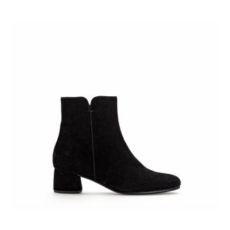 Gabor Schwarze Samt Stiefeletten mit eckiger Spitze - - Shoes - Damen - Schwarzk - 37 EU