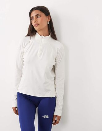The North Face Jaida - col zipp&eacute; - Blanc chin&eacute;