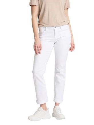 Cross Jeans Cross W27-W38 Jean stretch pour femme Rose Coupe droite Blanc, Blanc 081, 32W / 32L