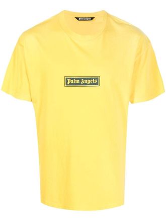 Palm Angels t-shirt en coton &agrave; logo imprim&eacute; - Jaune
