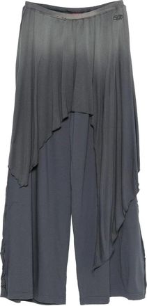 Diesel Femme, Pantalons, Gris, Taille: 38 FR Layered Wide Pantalons