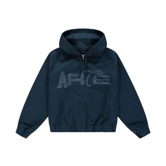 Arte Stencil Canvas Kapuzenjacke - - Jackets - Herren - Blau - XL