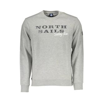 North Sails Grauer Baumwoll-Logopullover - - Sweatshirts & Hoodies - Herren - Grau - S