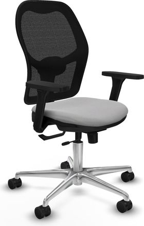 Piqueras y Crespo Drehstuhl f&uuml;r den Schreibtisch mit 3D-Armen, h&ouml;henverstellbare Lendenwirbelst&uuml;tze, ausgestattet mit Syncro/Traslack und injiziertem Schaumstoff, Schwa