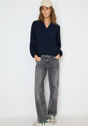 Cecil Langarmbluse in Unifarbe