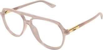 Chlo&eacute; Femme, Accessoires, Rose, Taille: 57 MM Pilot Eyeglasses