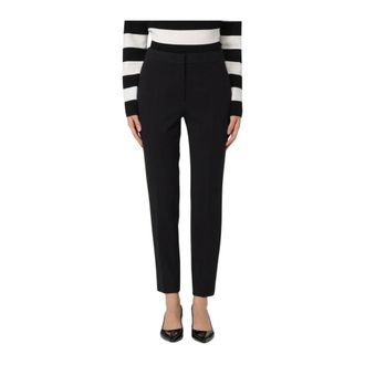 Max Mara Femme, Pantalons, Noir, Taille: 46 FR Pantalon Droit