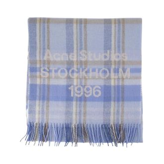 Acne Studios unisex, Accessoires, Multicolore, Taille: ONE Size Check Logo Scarf - Wide