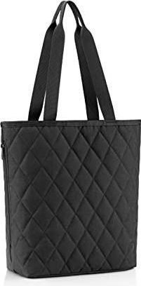 Reisenthel classic shopper M rhombus black - Sac de shopping spacieux et sac à main élégant en un - En matériau hydrofuge, Couleur:rhombus black