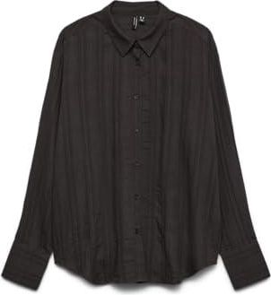 Vero Moda Vero Moda Vmirine Ls T-Shirt WVN, G&acirc;teau au Chocolat, XS Femmes