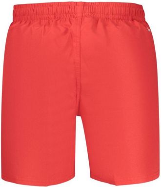 Nike Logo Print Swim Shorts - Red